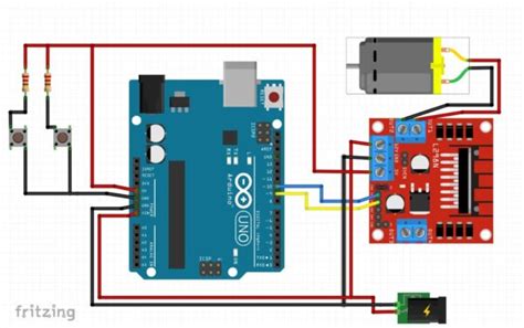 motorized curtain system using dc motor push buttons and arduino uno
