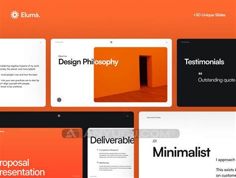 现代极简商业项目vi品牌提案设计摄影作品集展示ppt幻灯片排版设计模板eluma Portfolio Presentation 第7193期 安鱼设计资源丨优质平面设计资源共享站