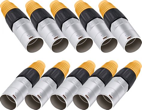 Penglin 10pcs Rj45 Waterproof Panel Connector Cat5e Ethernet Feed Through Female