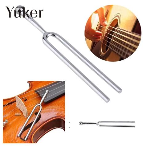 440hz A Stainless Steel Tuning Fork A440 Music Instrument Guitar Tuner In Guitar Parts