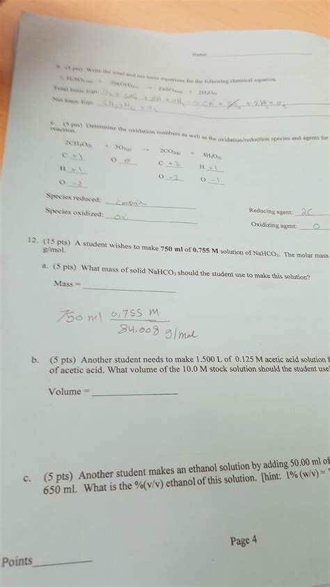 solved write the total and net ionic equations for the