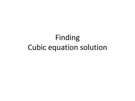 Cubic Root Using Excel Pptx Physics Science