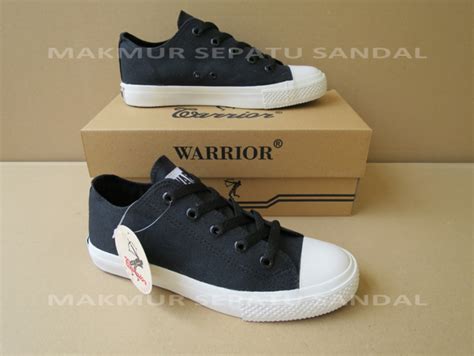 Sepatu Sekolah Warrior Sparta Lc Hitam Hitam Putih Lazada Indonesia