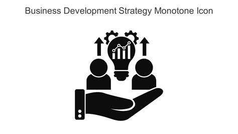 Business Development Strategy Monotone Icon In Powerpoint Pptx Png And