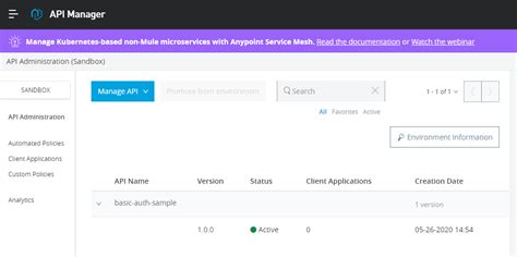 Basic Authentication LDAP MuleSoft API Manager Policy