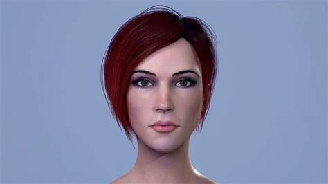 Female Head 3d Model