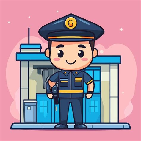 Cartton Security Officer Police Officer Clip Art Png
