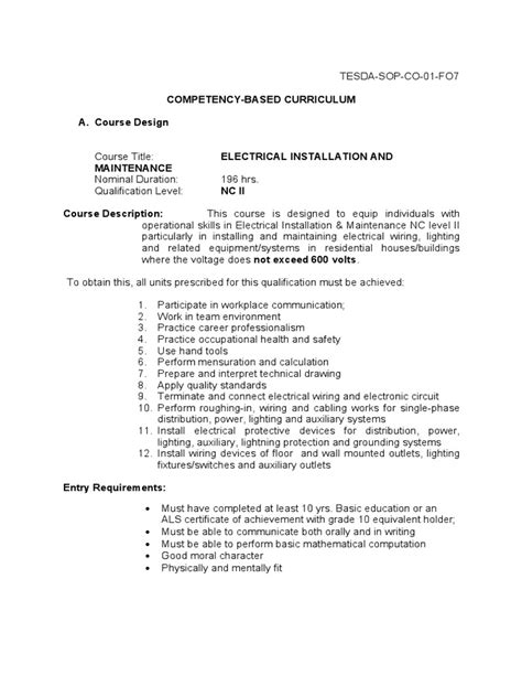 Cbc Eim Nc Ii New Pdf Electrical Wiring Occupational Safety And