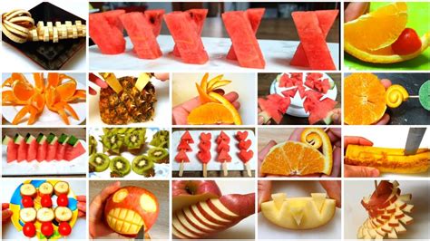 과일 예쁘게자르기 영상몰아보기오렌지수박사과키위바나나💥빠른영상 Youtube