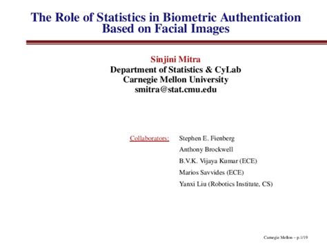 Pdf The Role Of Statistics In Biometric Authentication Based On Facial Images
