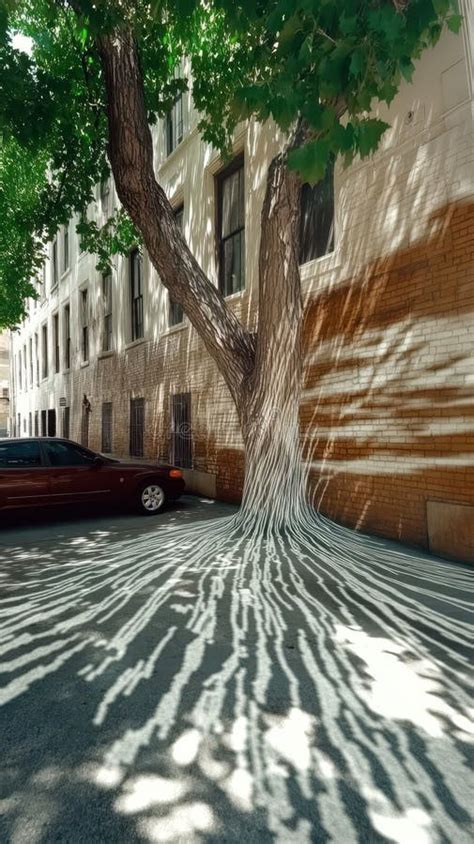 Digital Patterns Blend With Nature In Urban Landscape Creating Striking Visual Phenomena Stock