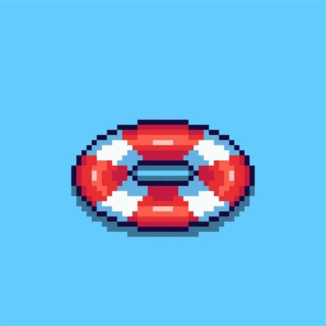 pixel art style float ring design 46416483 vector art at vecteezy
