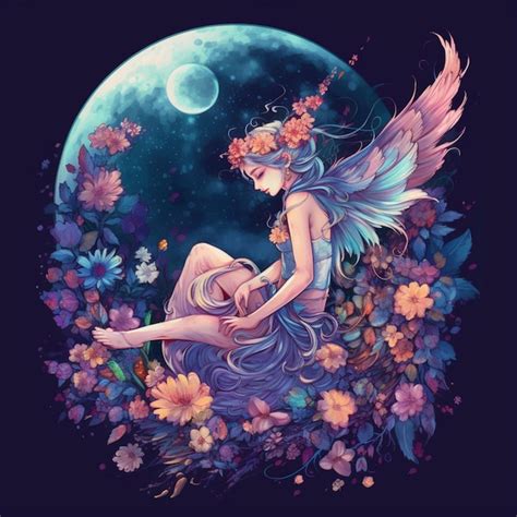 Premium Ai Image There Is A Woman Laying On A Bed With Flowers Around