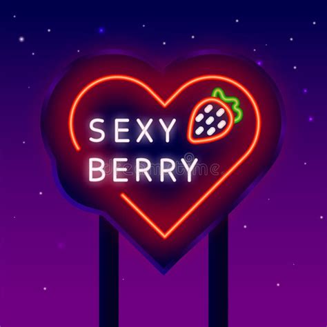 Berry Shop Neon Street Billboard Night Bright Sign Intimate Items