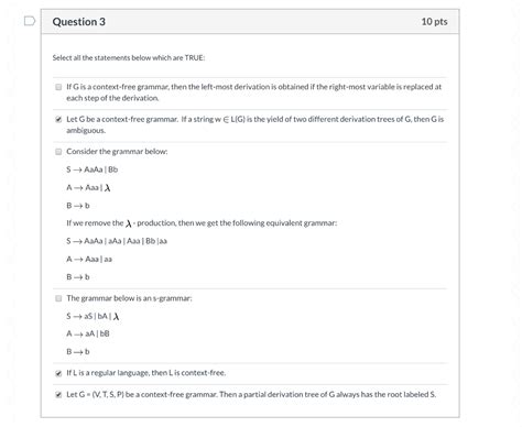 Solved 10 Pts Question 3 Select All The Statements Below