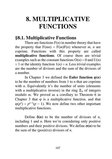 Solution Chap Multiplicative Functions Studypool