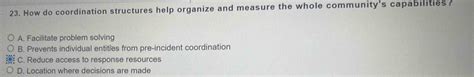 Solved 23 How Do Coordination Structures Help Organize And Measure The Whole Communitys