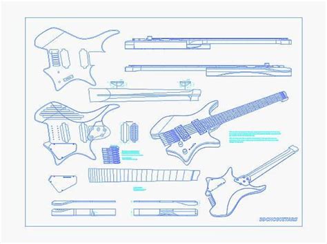 strandberg 7 strings vectors ready and organized for cnc cam dxf and pdf etsy