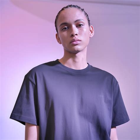 A Man With A Purple Shirt That Says Quot I Love You Quot Premium Ai