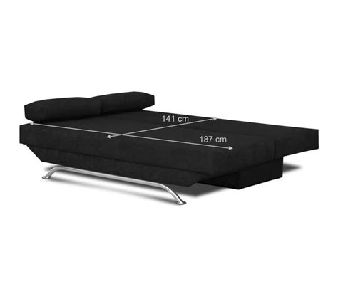Banquette Convertible Teijo 3 Places Tissu Noir Contemporain L187 X P
