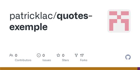 Github Patricklac Quotes Exemple