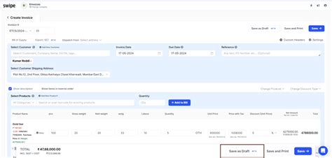 How To Save Invoice As Draft On Web General Swipe