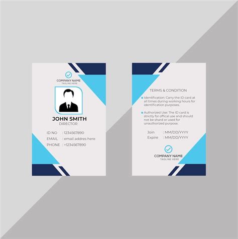 Premium Vector Stylish Corporate Id Card Design