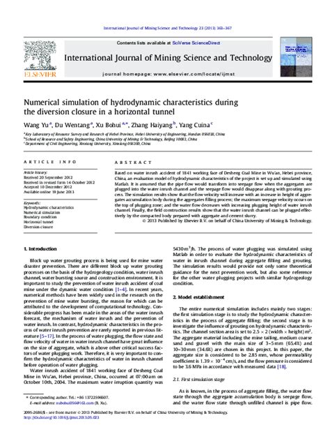 Pdf Numerical Simulation Of Hydrodynamic Characteristics Of