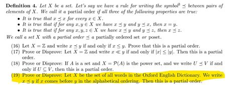 Solved Definition Let X Be A Set Let S Say We Have A Chegg Com