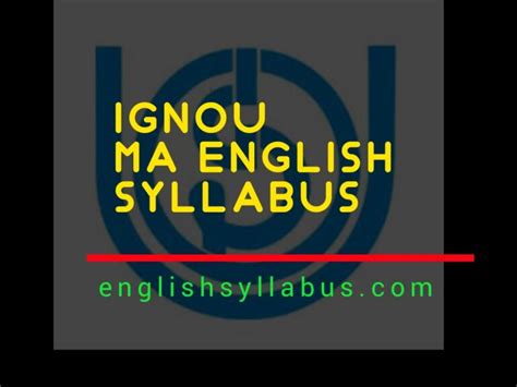 download ignou ma english syllabus pdf now english syllabus guru