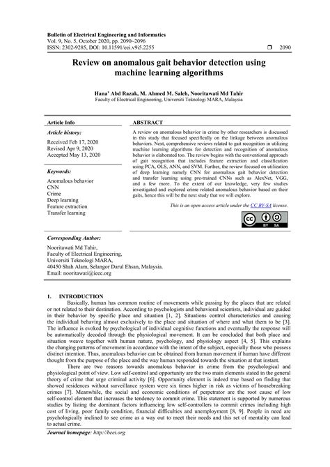 Review On Anomalous Gait Behavior Detection Using Machine Learning