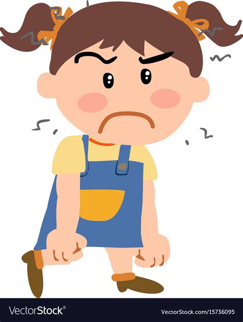 Cartoon Character Girl Angry Royalty Free Vector Image 40 Off