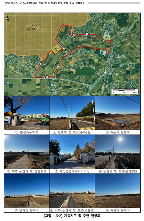 Changes in Pyeongtaek and Hyangnam 가칭 평택 송화2지구 도시개발사업전략 및 환경영향평가 항목
