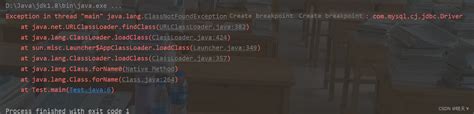 Java Mysql Classnotfoundexception Classnotfound Driver Csdn
