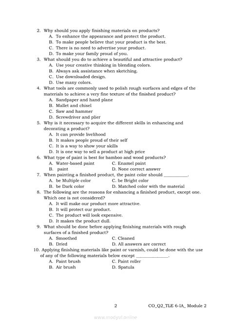 Tle 6 Industrial Arts Module 2 Creative And Innovative Ways Of Enhancing And Decorating Bamboo