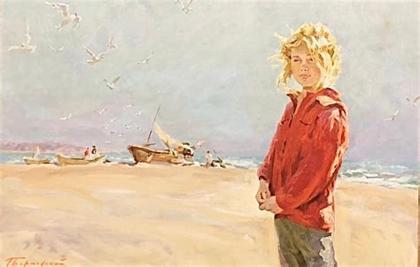 Картина маслом Чайка живопись на холсте современного художника купить в Санкт Петербурге