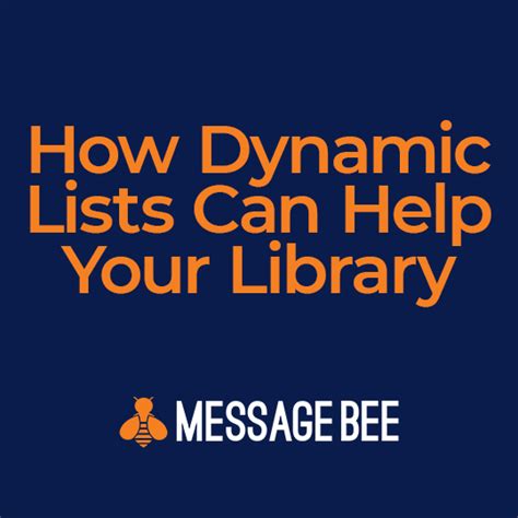 How Dynamic Lists Can Help Your Library Unique Library