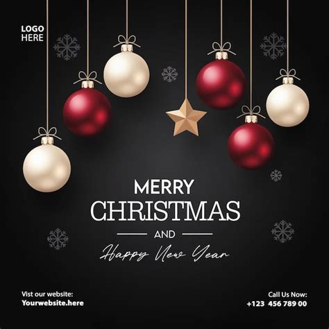 메리 크리스마스 3d 디자인 12 월 Xmas 배경 소셜 미디어를위한 겨울 축하 포스터 템플릿 프리미엄 Psd 파일