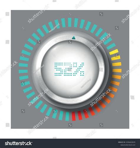 Adjustment Round Dial Button Labeled 52 Stock Vector Royalty Free 2206422635 Shutterstock