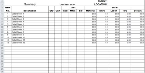 Rebar Estimate Excel Spreadsheet Printable Spreadshee Rebar Estimate