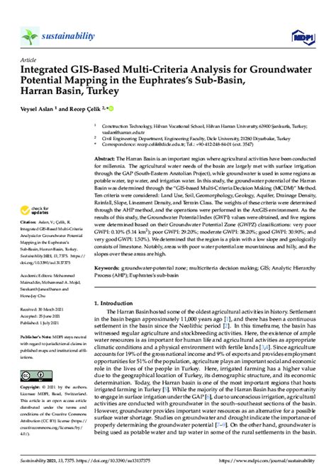 Pdf Integrated Gis Based Multi Criteria Analysis For Groundwater