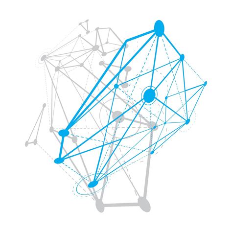 Premium Vector Abstract Geometric 3d Wireframe Object Digital Technology Vector Illustration