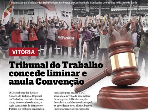 Jornal Do Sinposba Retaliação Sindicato Patronal Reage A Liminar E