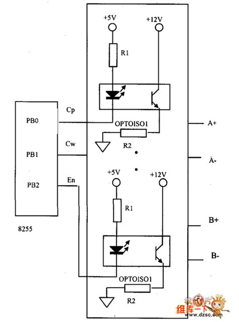 Single Chip Microcomputer Interface And Stepper Motor Drive Circuit