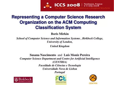 ppt representing a computer science research organization on the acm