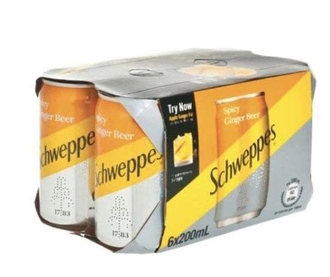 Schweppes Spicy Ginger Beer 200ml Can Pack Of 6 Cans Lazada Ph