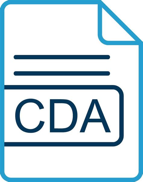Cda File Format Line Blue Two Color Icon 44111041 Vector Art At Vecteezy