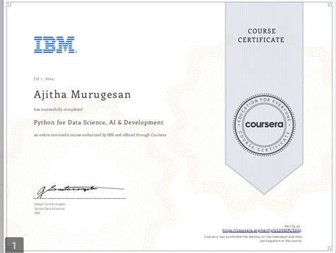 Ajitha Murugesan On Linkedin Datascience Ai Python Continuouslearning Coursera