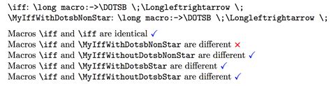 Math Mode How To Test If Two Macros Have Identical Definition Tex