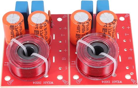 Hubceuo 2pcs 2 Way 80w Diy Speaker Filter Circuit Treble Frequency Divider Home